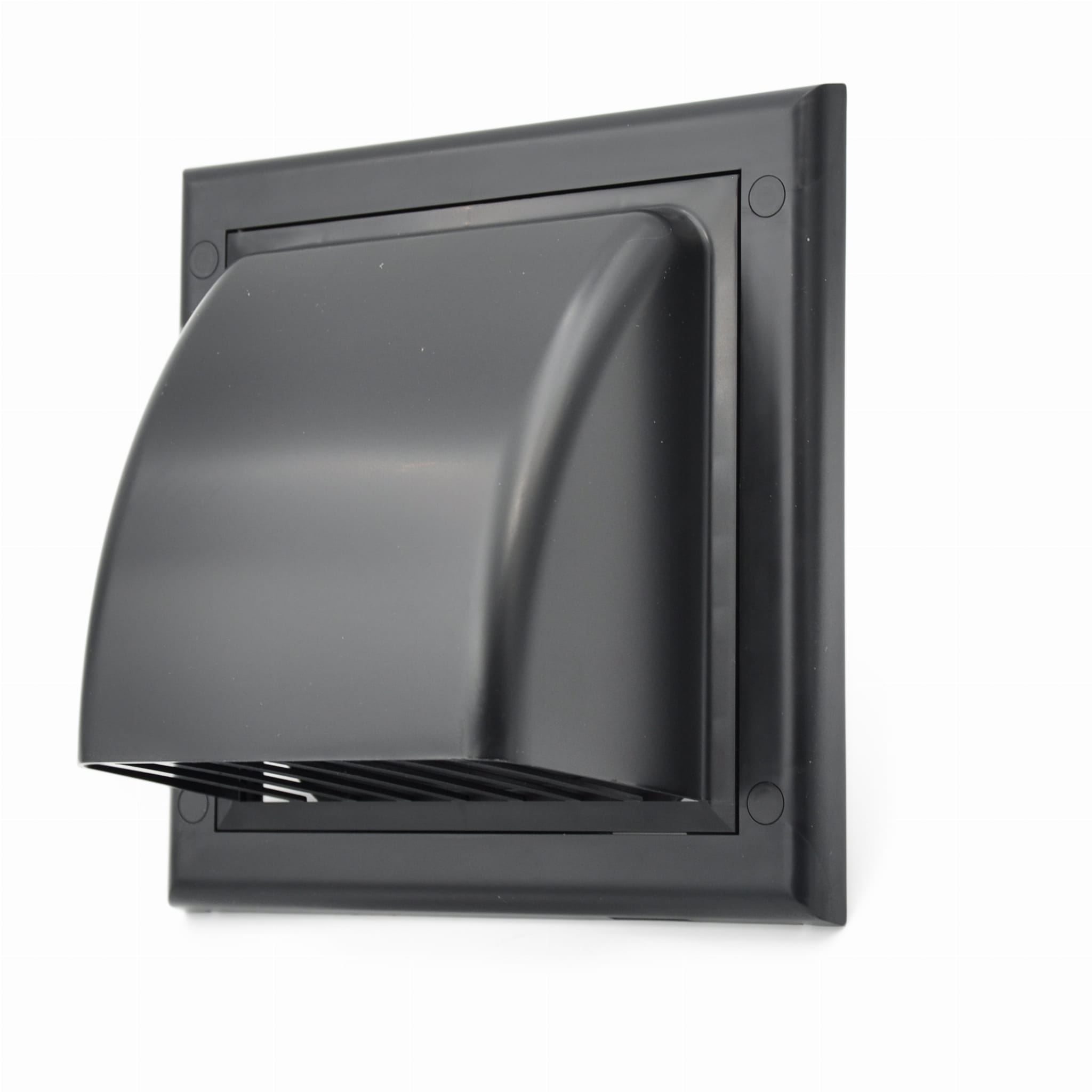 Kratka wentylacyjna z zaworem zwrotnym fi 100 czarny Zawór zwrotny elewacyjny | Mikavent.pl