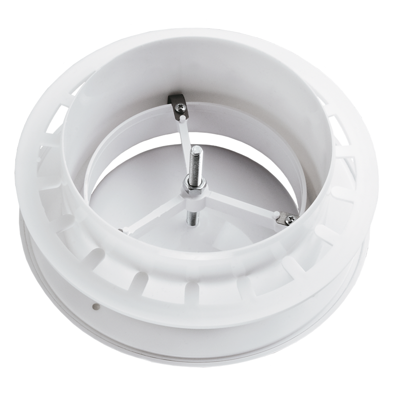 Anemostat uniwersalny z kołnierzem fi 125 biały Nawiewno-wywiewne ...